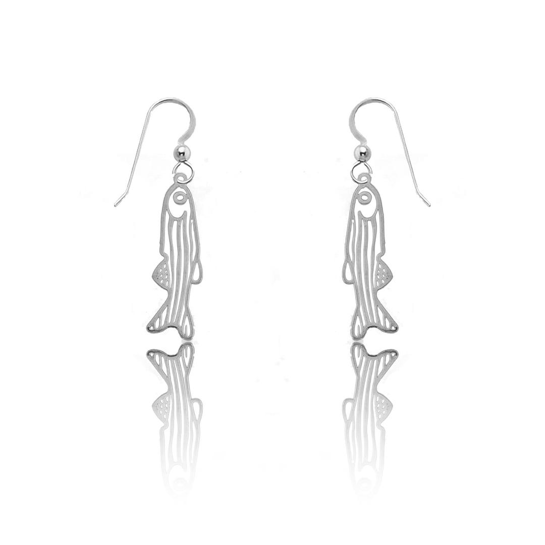 Zebrafish Earrings: Sterling Silver Biology Geek Jewelry - Etsy