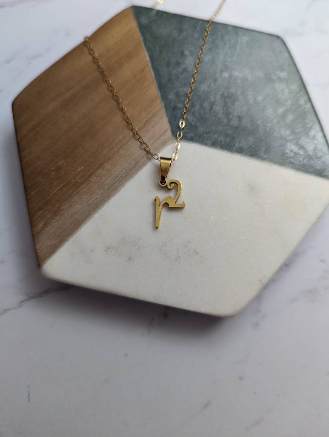 Small R2 Necklace in Silver or Gold Math Jewelry Silver Pi | Etsy