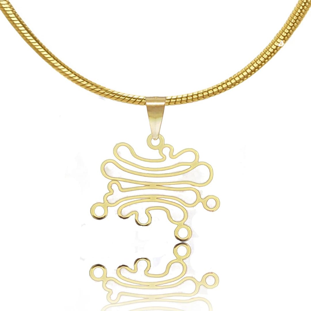 Golgi Necklace in Gold or Silver, Golgi Necklace, Biology Necklace ...