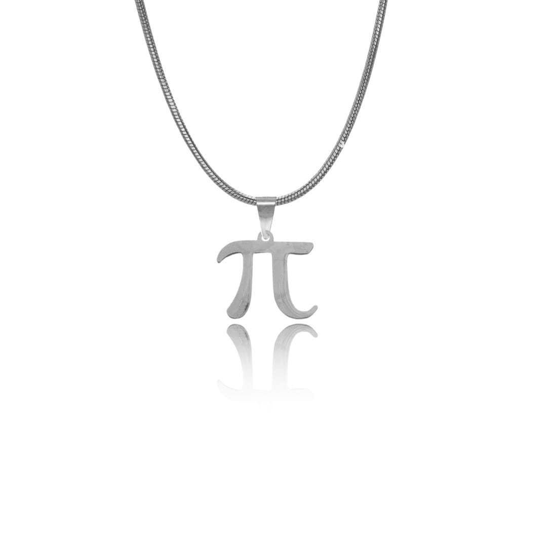Pi Necklace in Silver or Gold, Math Jewelry, Silver Pi Pendant Necklace ...