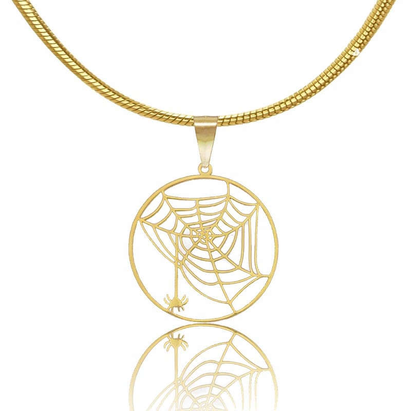 Spider Web Necklace - Etsy
