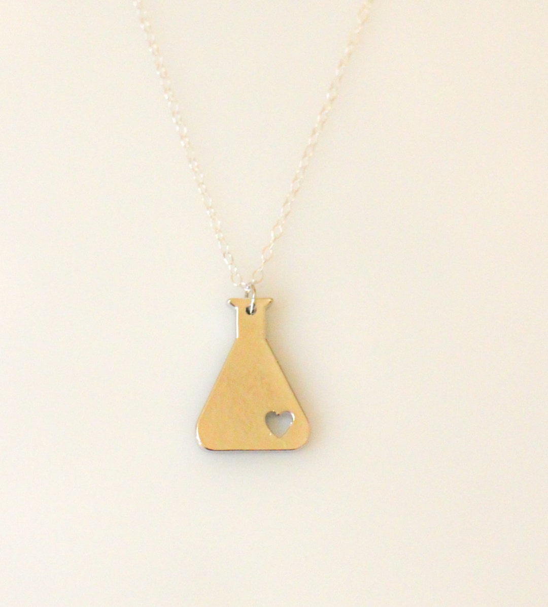 Erlenmeyer Flask Necklace: Science Jewelry, Gold or Silver - Etsy