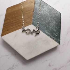 Ruby Red Molecule Necklace, Ruby Red Silver Necklace, Molecule Jewelry ...