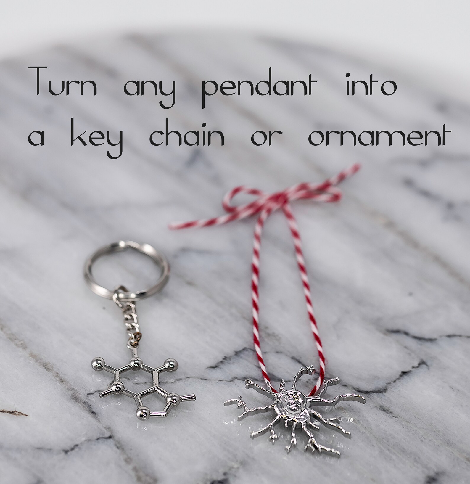 Silver Atom Necklace: Science Geek Gift, Choice of Chain - Etsy