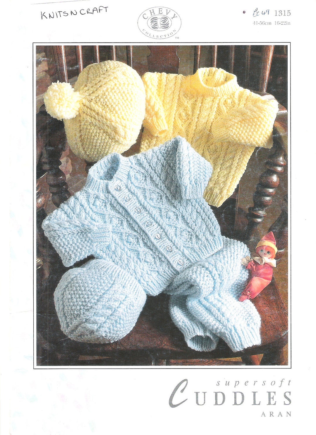 Chevy Cuddles Unisex Aran Set PDF Knitting Pattern - Etsy