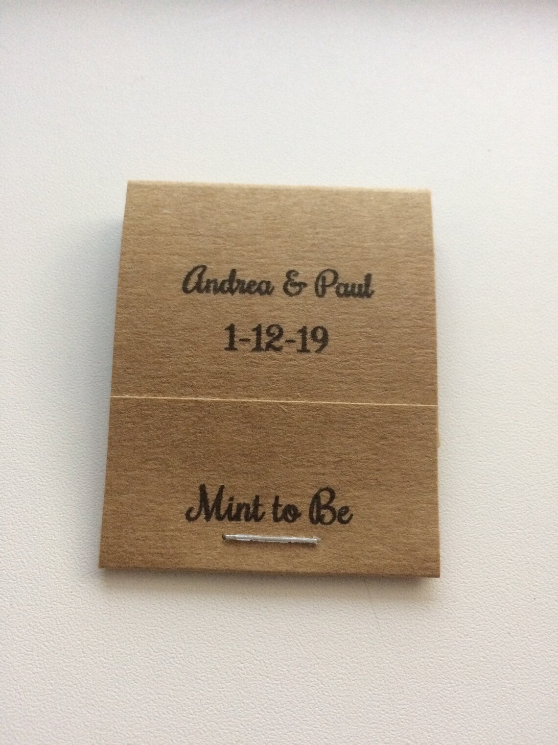 50 Personalised Mint to Be Mint Book Matchbook Style Wedding Engagement ...