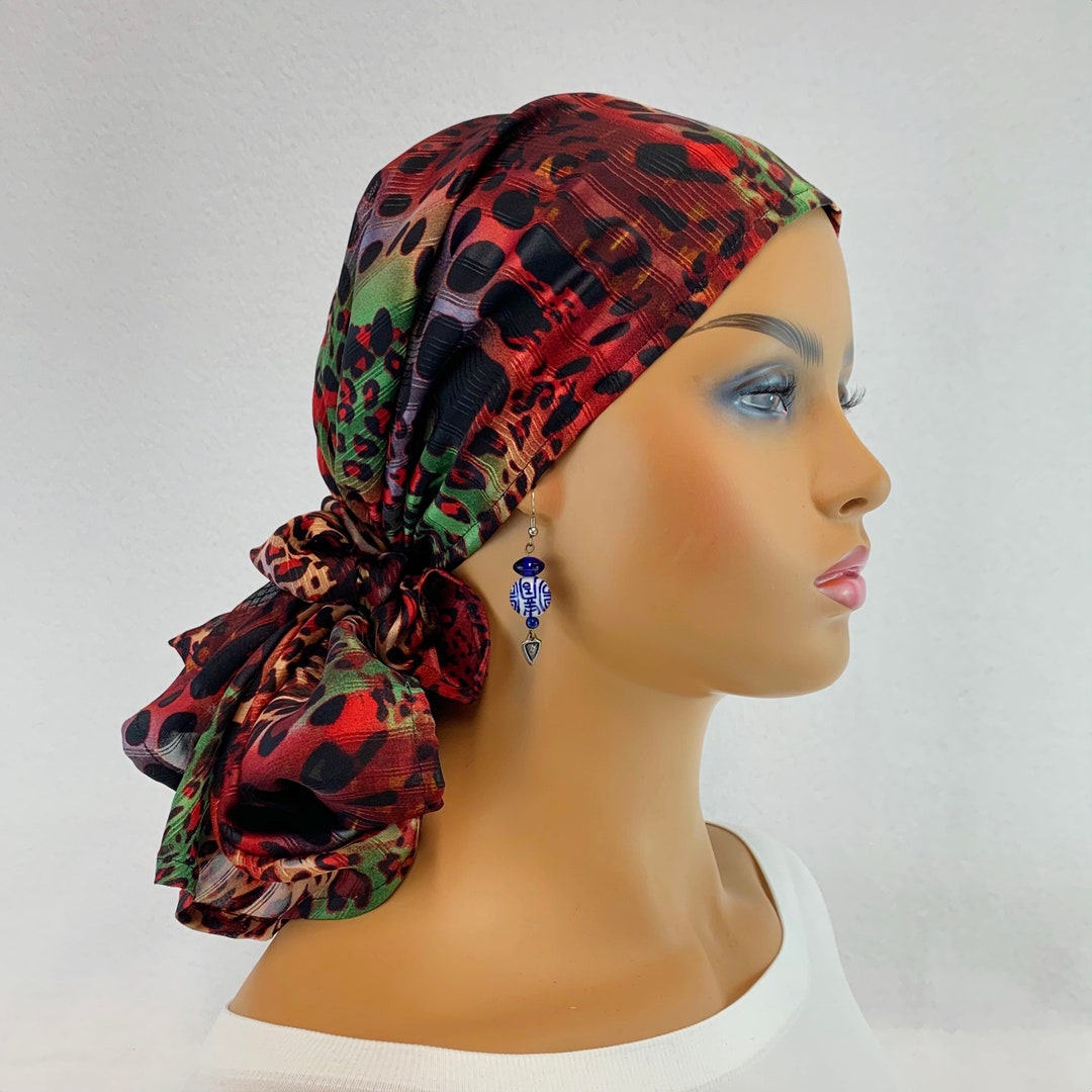Pre Tied Chemo Head Scarfwomen's Cancer Scarfchemo Turbansheer ...