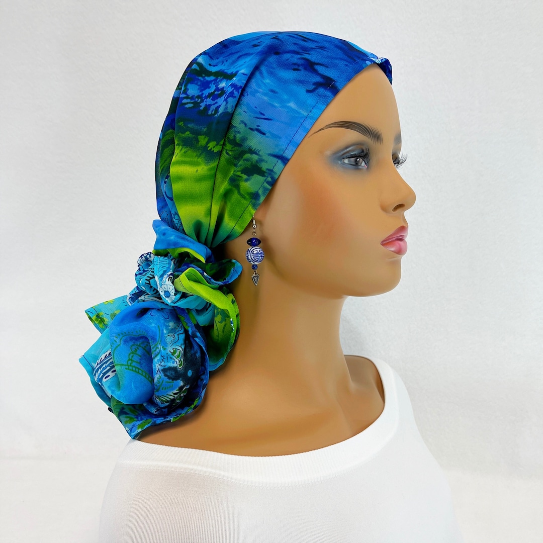 Pre Tied Chemo Head Scarf~women's Cancer Scarf~chemo Turban~sheer ...