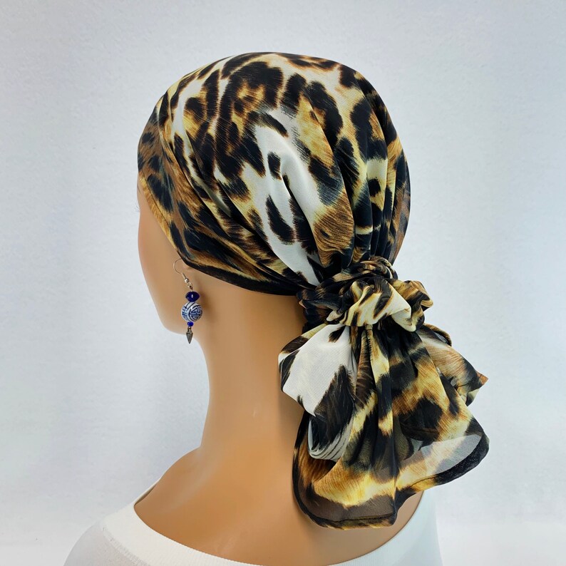 Pre Tied Chemo Head Scarf~women's Cancer Scarf~chemo Turban~animal ...