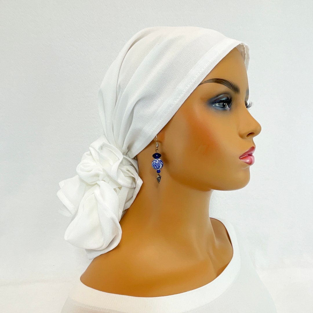 Pre Tied Chemo Head Scarf~women's Cancer Scarf~chemo Turban~sheer ...