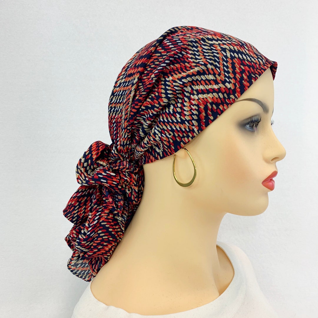 Pre Tied Chemo Head Scarf~women's Cancer Scarf~chemo Turban~classic ...