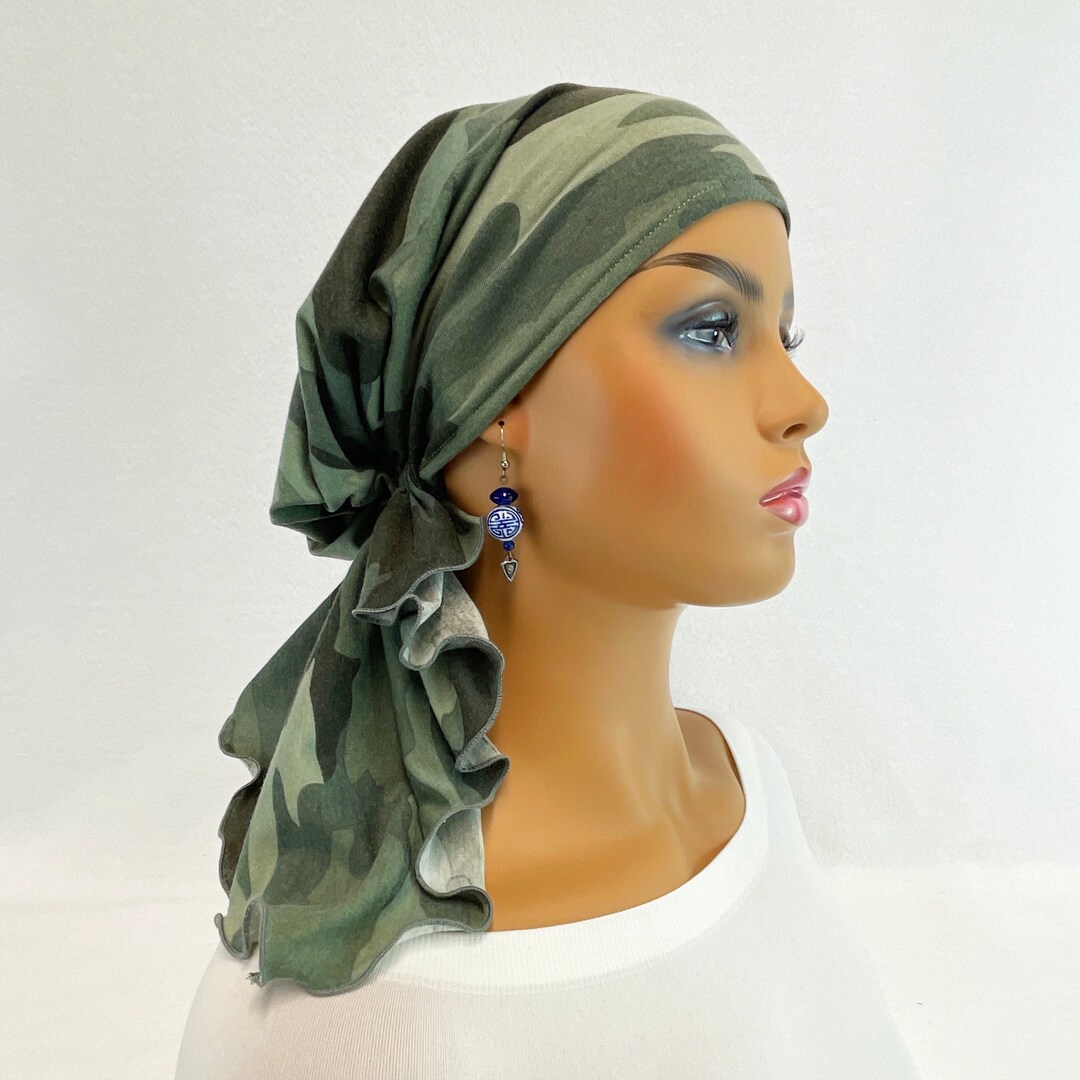 Pre Tied Chemo Head Scarf~women's Cancer Scarves~chemo Hats~caps ...