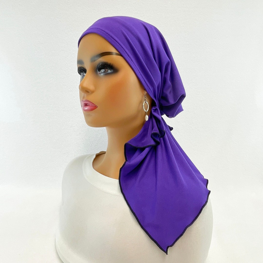 Pre Tied Chemo Head Scarf~women's Cancer Scarves~chemo Hats~caps ...