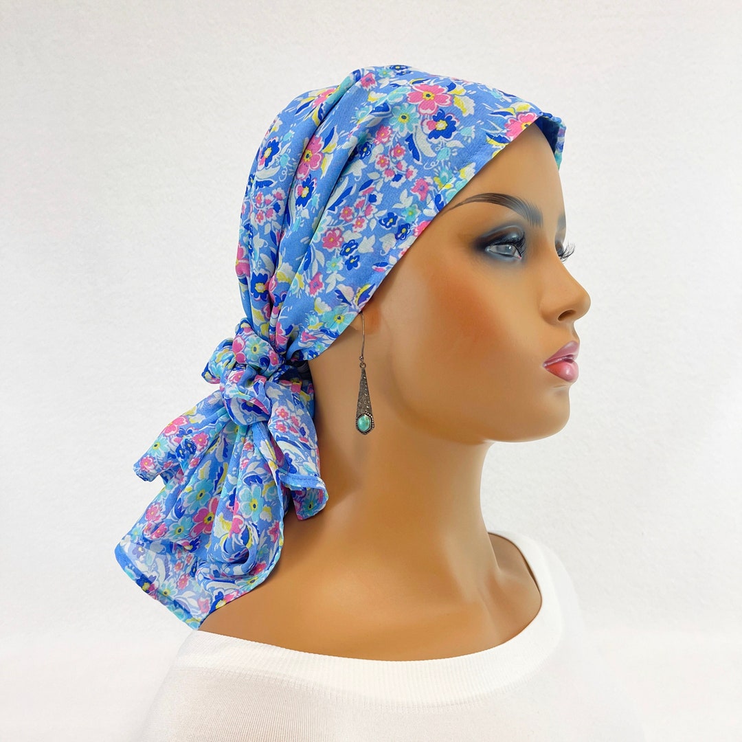 Pre Tied Chemo Head Scarf~women's Cancer Scarf~chemo Turban~sheer Light ...