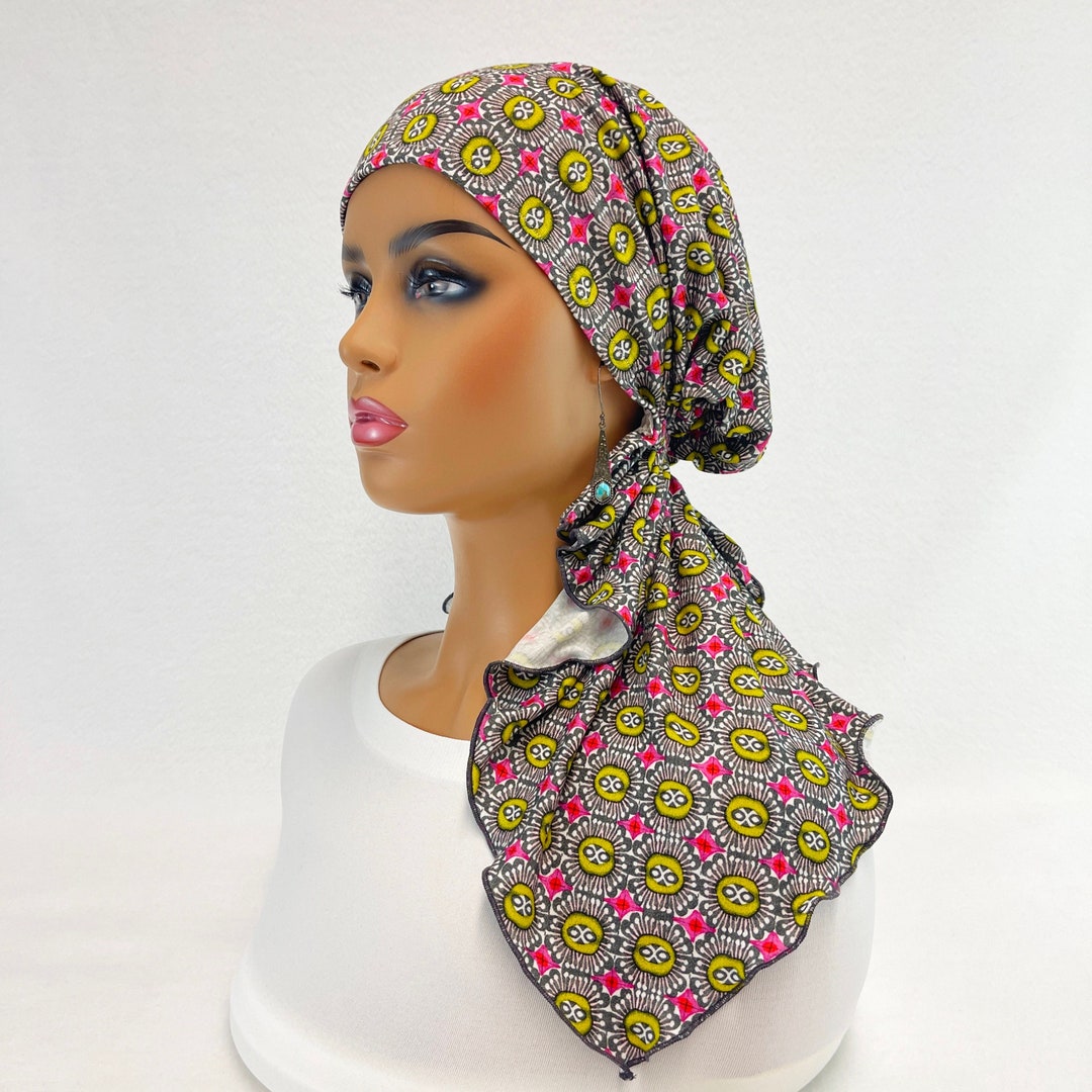 Pre Tied Chemo Head Scarf~women's Cancer Scarves~chemo Headwear~turbans ...