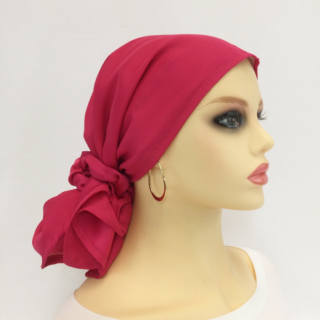 Pre Tied Chemo Hair Loss Cancer Head Scarf~chemo Hair Wrap~chemo Gift ...
