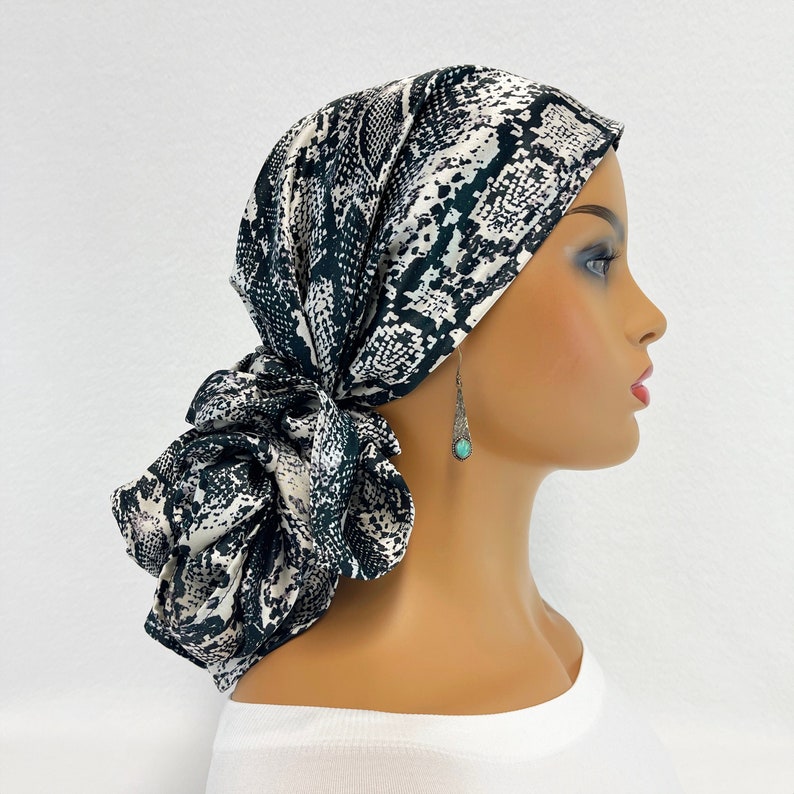 Pre Tied Chemo Head Scarf~women's Cancer Scarf~chemo Turban~silky Ivory ...