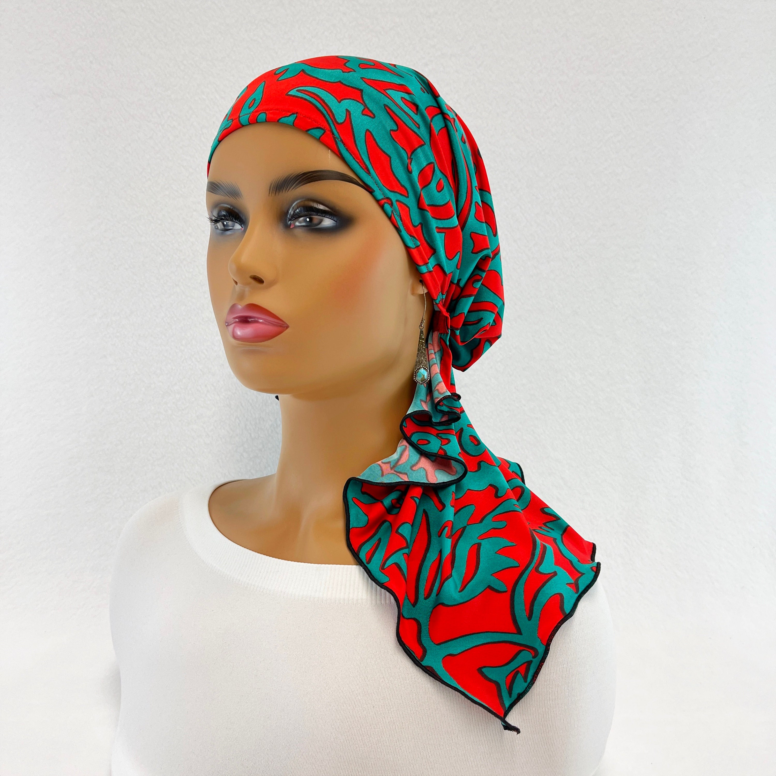 Pre Tied Chemo Head Scarf~women's Cancer Scarves~chemo Hats~caps ...