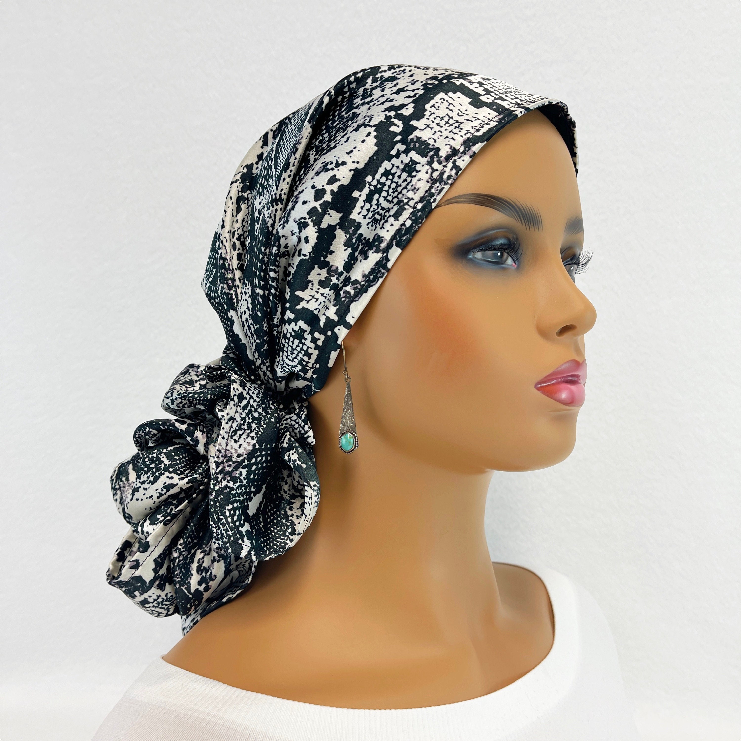 Pre Tied Chemo Head Scarf~women's Cancer Scarf~chemo Turban~silky Ivory ...