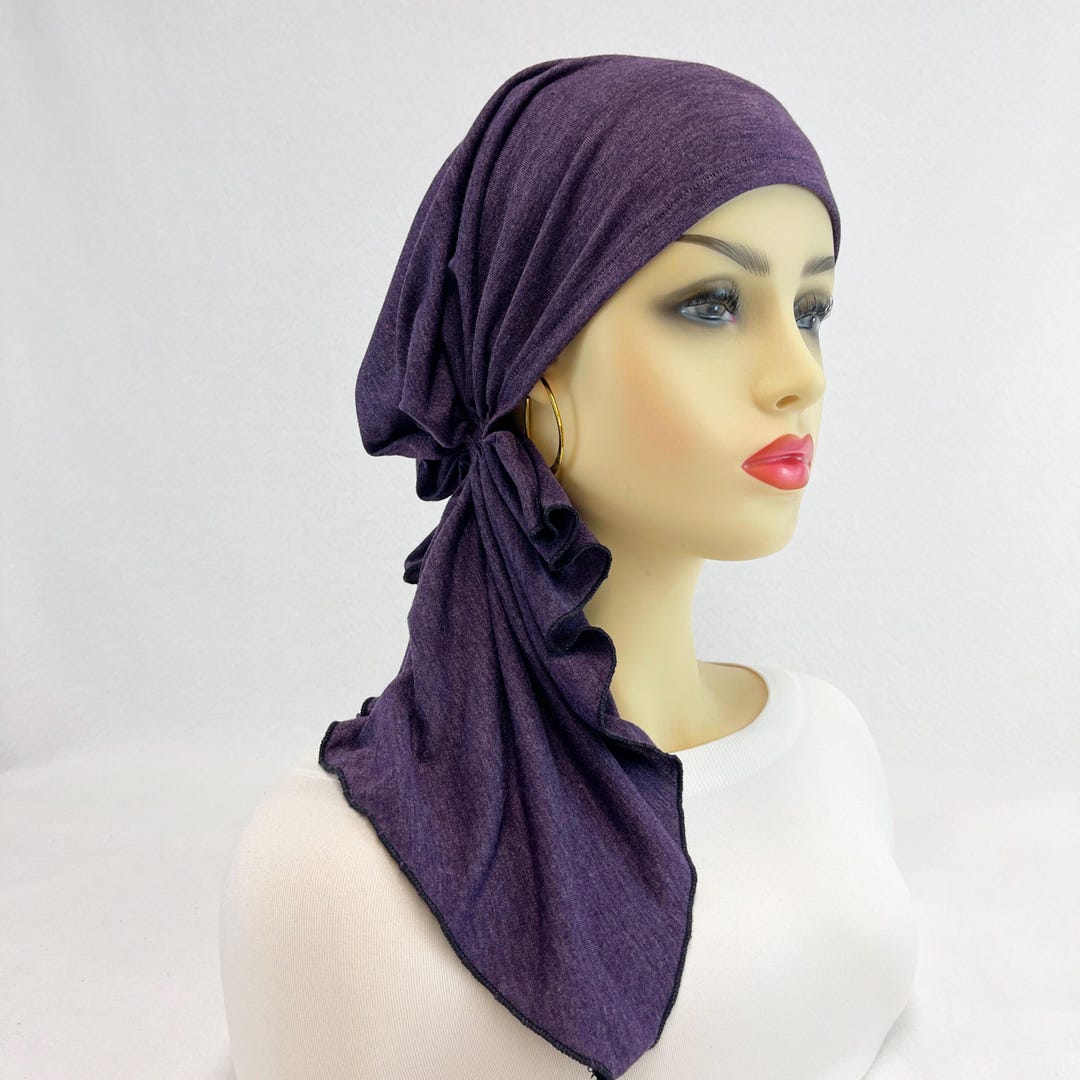 Pre Tied Chemo Head Scarf~women's Cancer Scarves~chemo Hats~caps ...