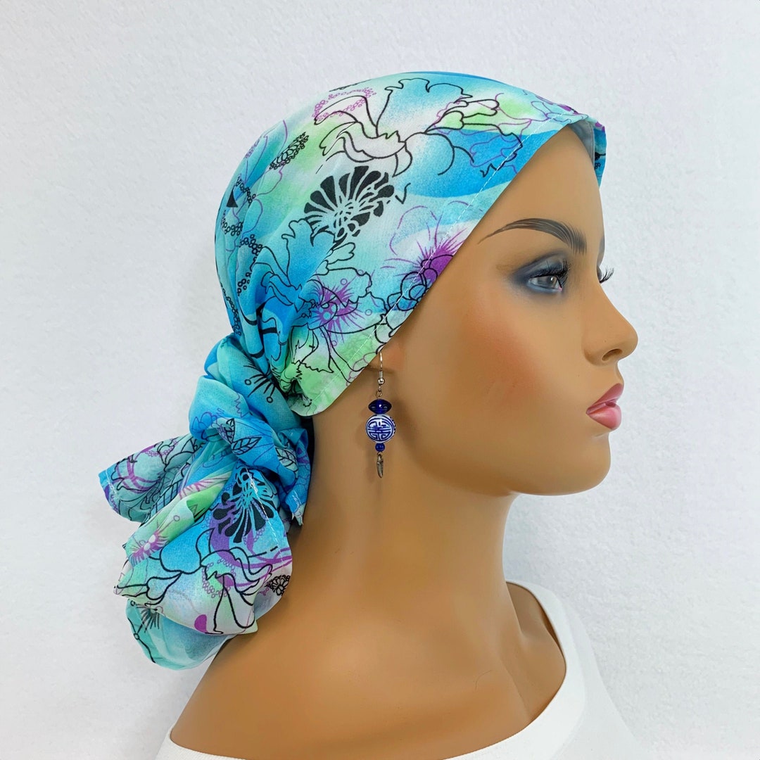 Pre Tied Chemo Head Scarf~women's Cancer Scarf~chemo Turban~sheer ...