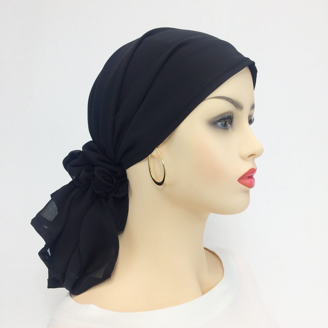 Pre Tied Chemo Head Scarf~women's Cancer Scarf~chemo Hat~chemo Gift ...