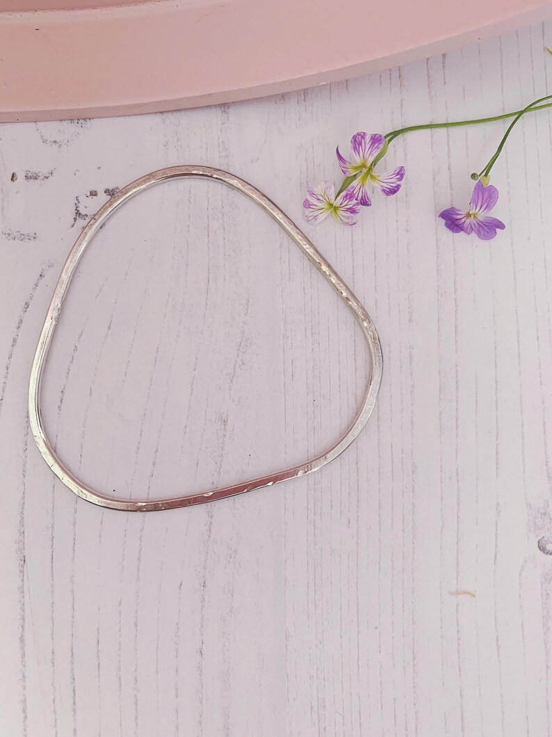 Triangle Bangle Handmade With Recycled Eco Sterling Silver - Etsy