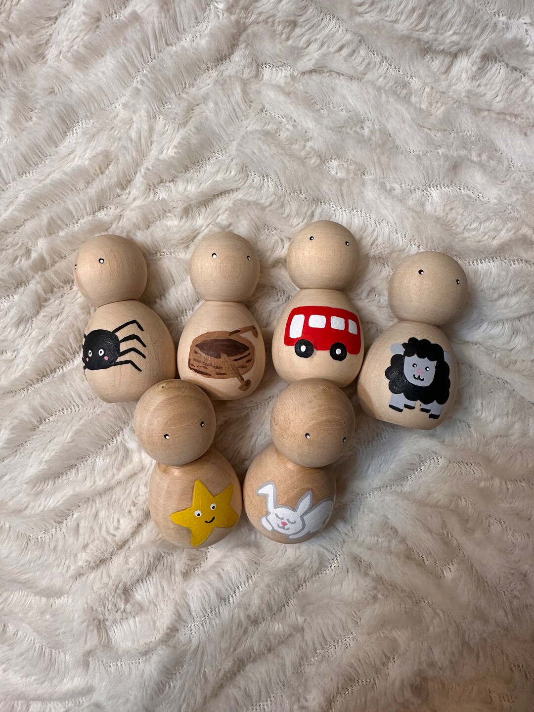 Nursery Rhyme Peg Doll Set • Toddler Gift • Nursery Rhyme Toy - Etsy