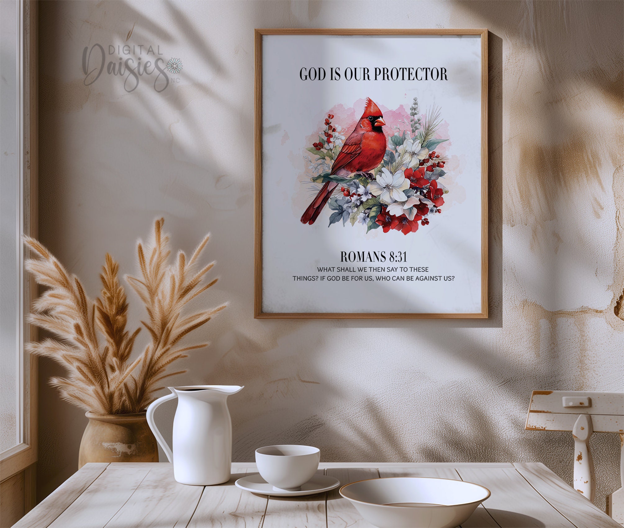 Cardinal Bible Verse Wall Art, Instant Download, DIGITAL Print Wall ...