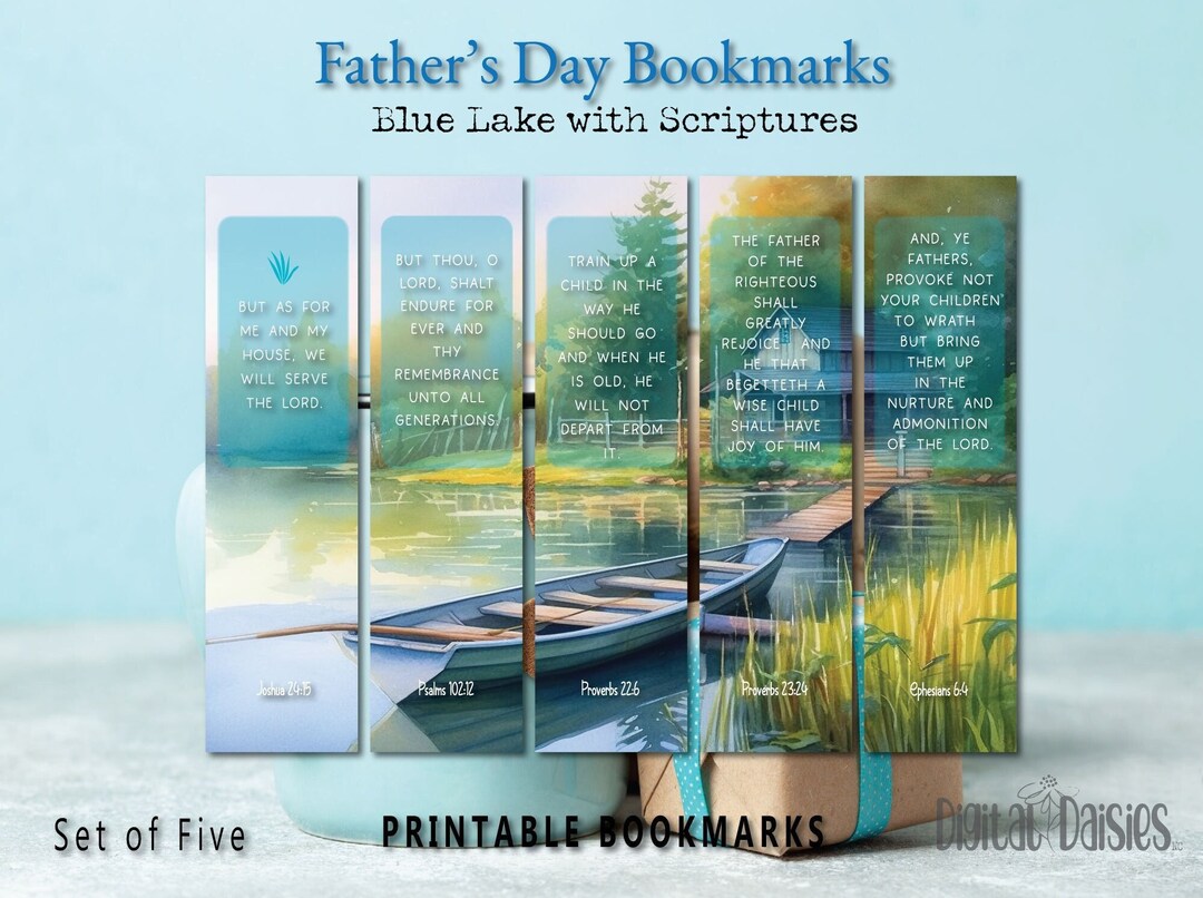 Father's Day Bookmark Set Scripture Bookmark Gift for - Etsy
