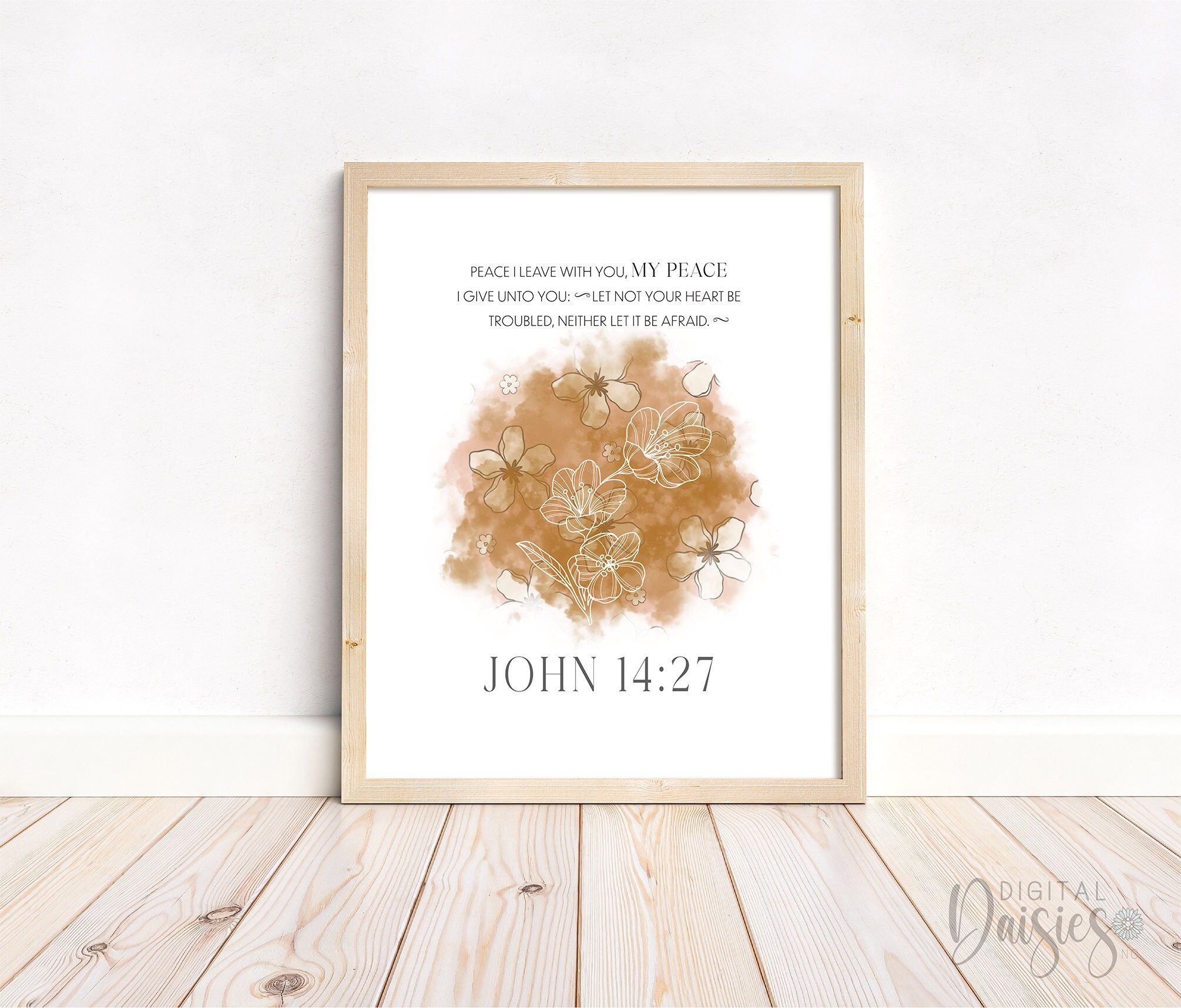 John 14:27 Bible Verse Printable Wall Art, Instant Download, DIGITAL ...