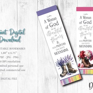 Woman of God Bookmark Set, Printable Bookmark, Instant Download DIGITAL ...