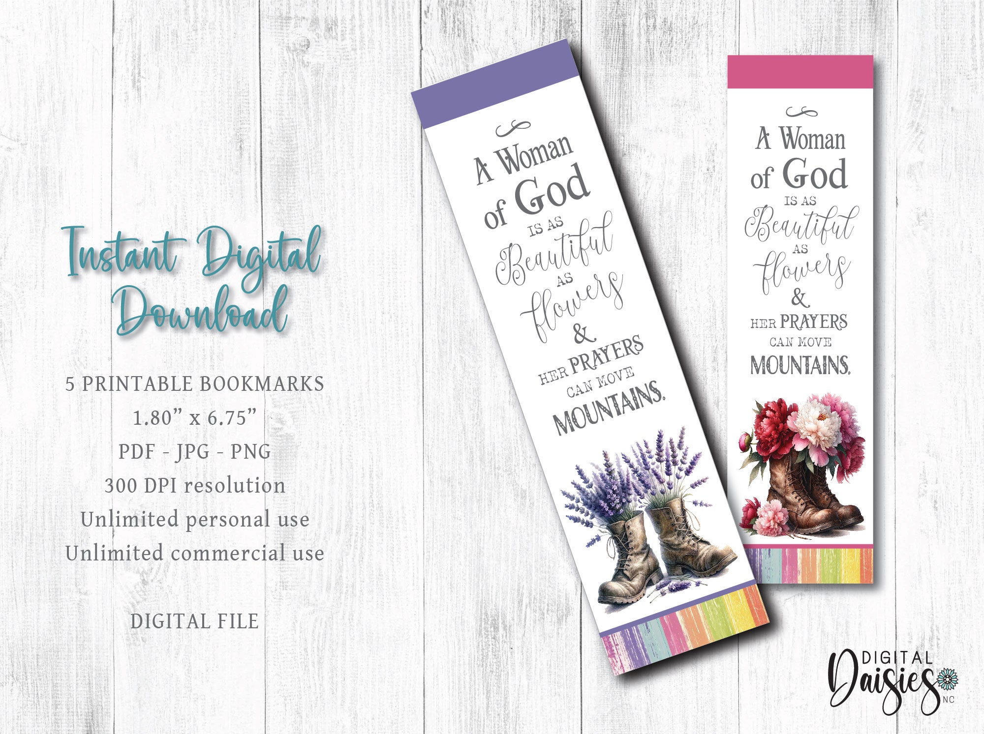 Woman of God Bookmark Set, Printable Bookmark, Instant Download DIGITAL ...