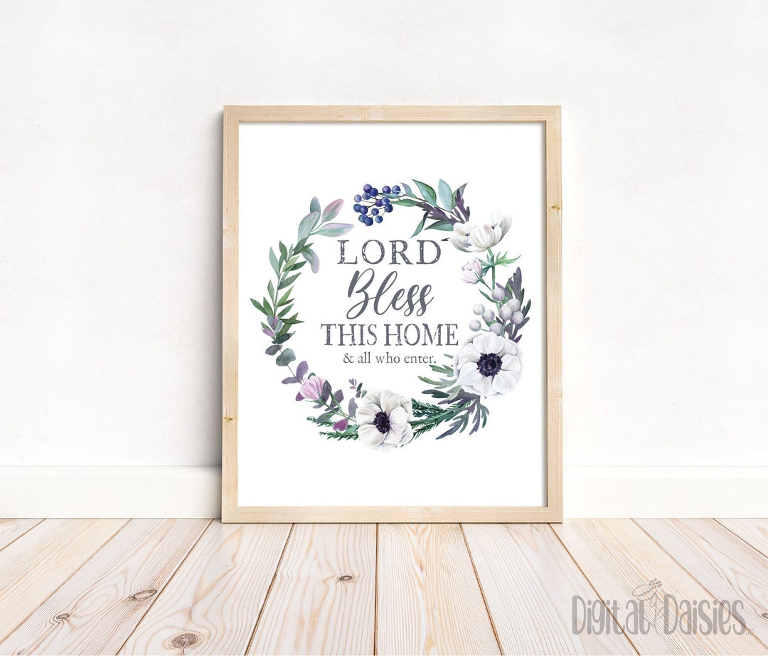 Lord Bless This Home Digital Sign, Christian Wall Décor, Bless This ...