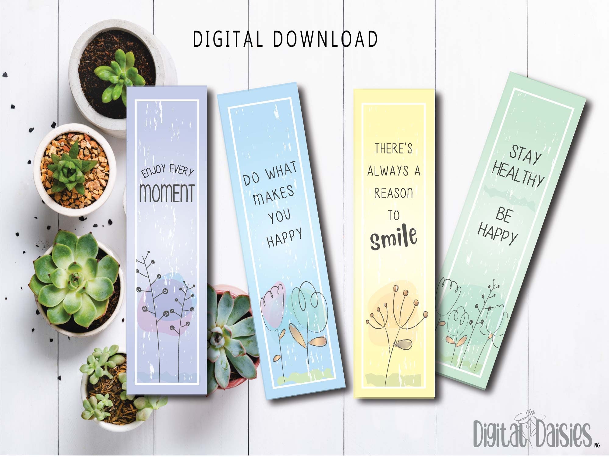 Printable Bookmark Set, Positive Bookmarks, Motivational Bookmarks ...