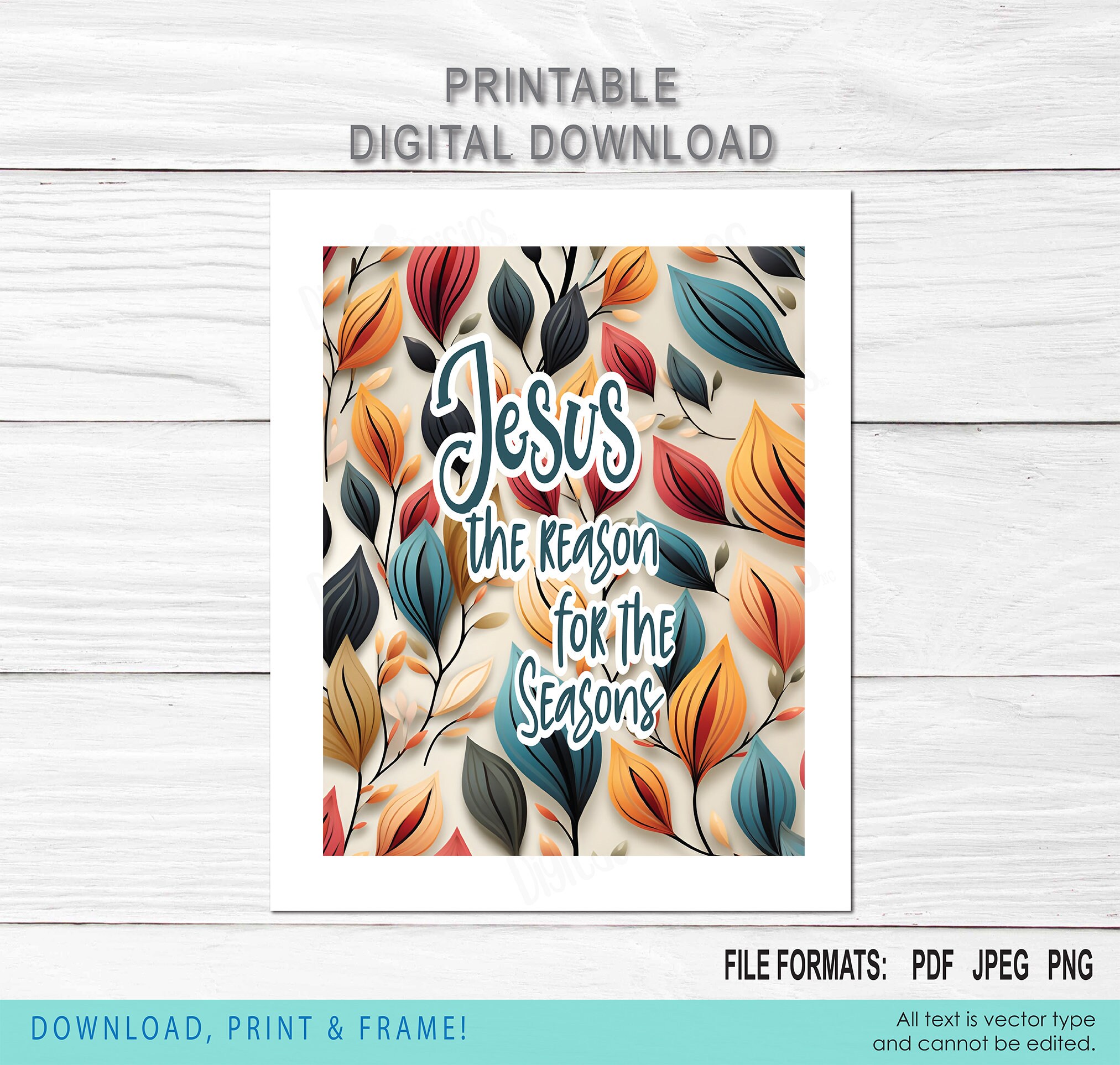 Jesus Printable Wall Art Instant DIGITAL Download PDF PNG - Etsy