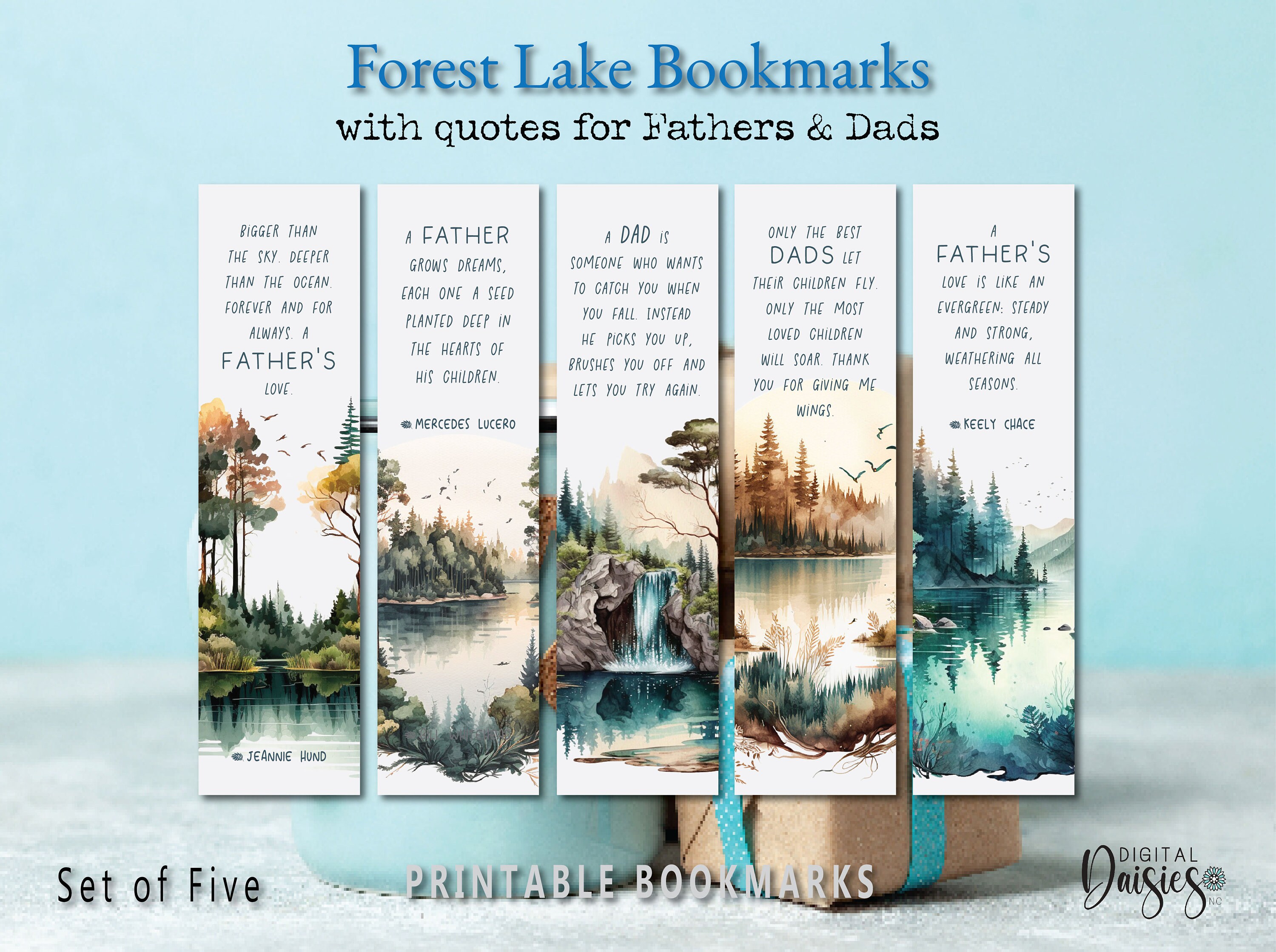 Father's Day Bookmark Set, Scripture Bookmark, Gift for Fathers ...