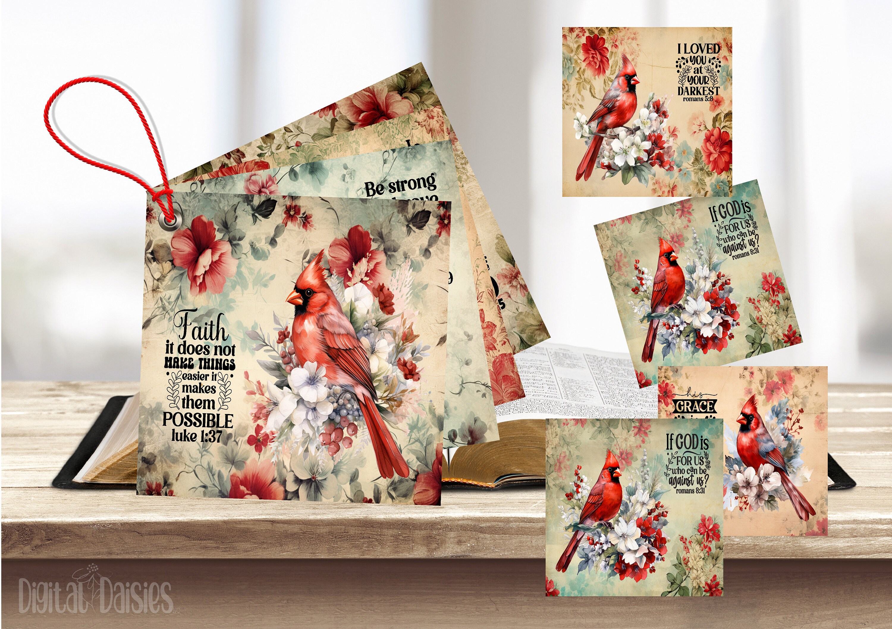 Scripture Verse Cards 4x4 2x2, INSTANT Digital Download PNG, Religious ...