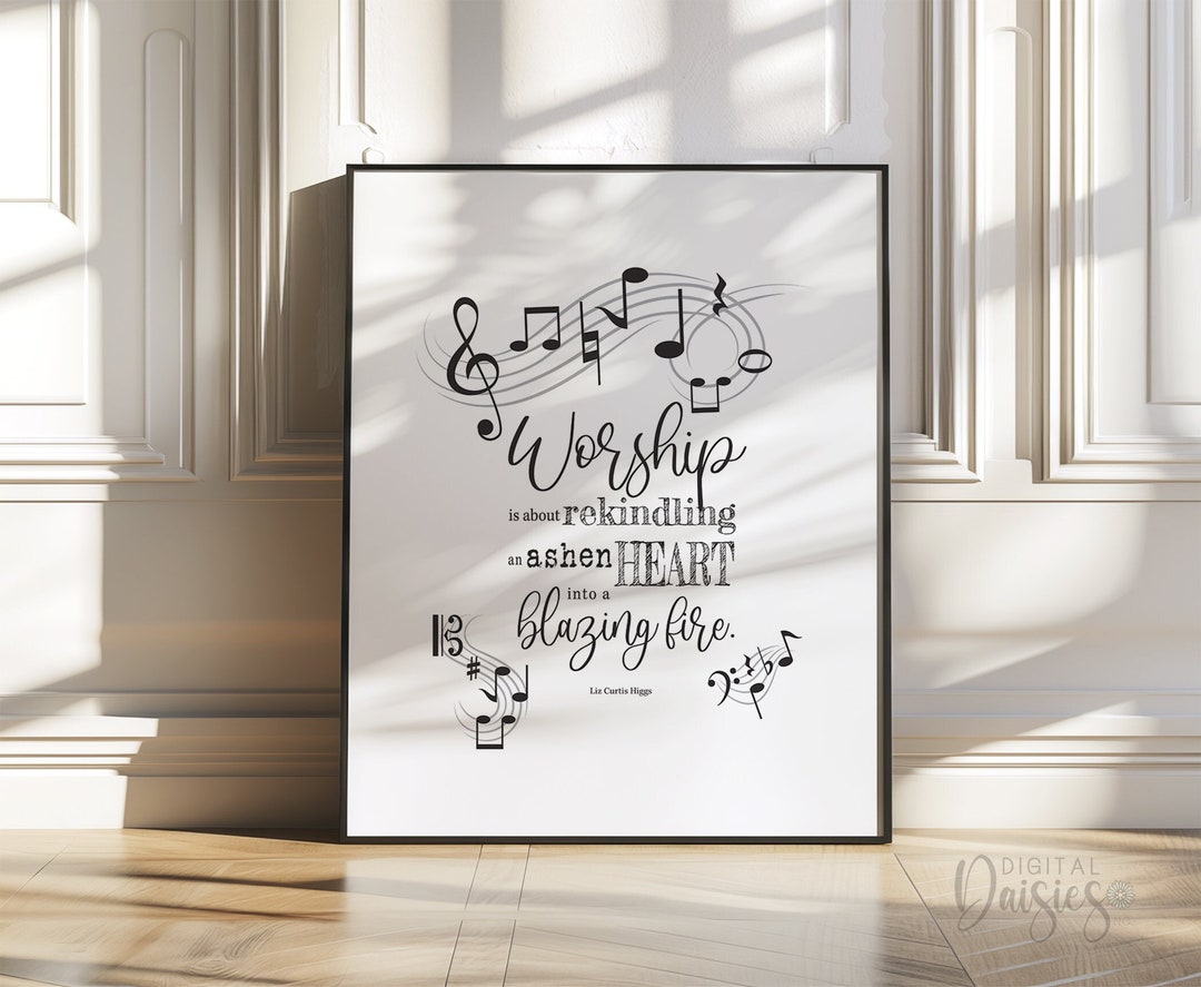 Worship Motivational Printable Wall Art, Instant Download, DIGITAL ...
