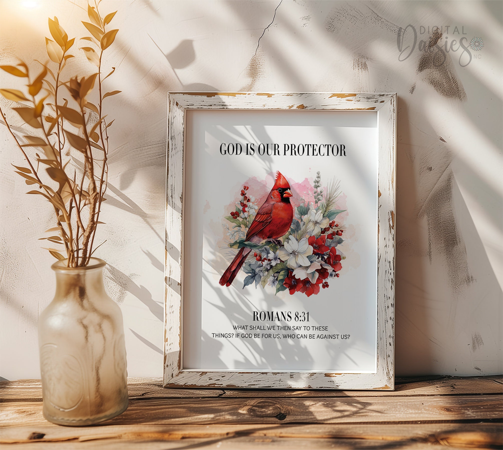 Cardinal Bible Verse Wall Art, Instant Download, DIGITAL Print Wall ...