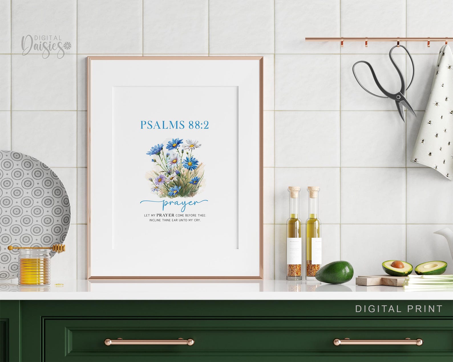 Psalm 88:2 Wildflower Bible Verse Wall Art, PRAYER Scripture Print ...