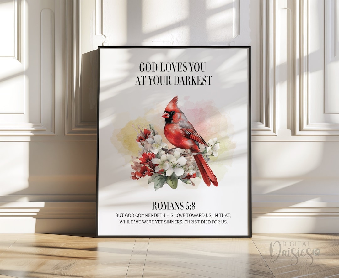 Romans 5:8 Bible Verse Wall Print, Instant Download, DIGITAL Print ...