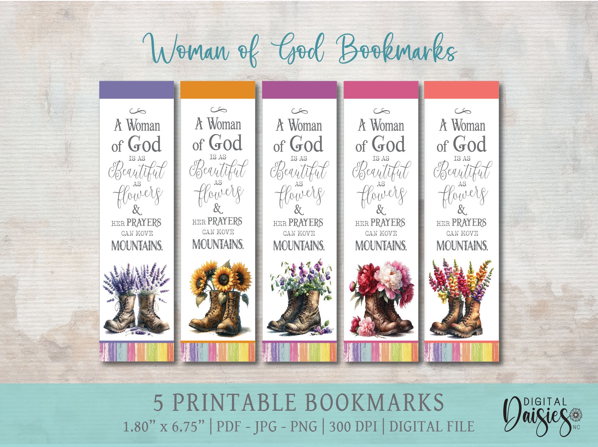 Woman of God Bookmark Set, Printable Bookmark, Instant Download DIGITAL ...