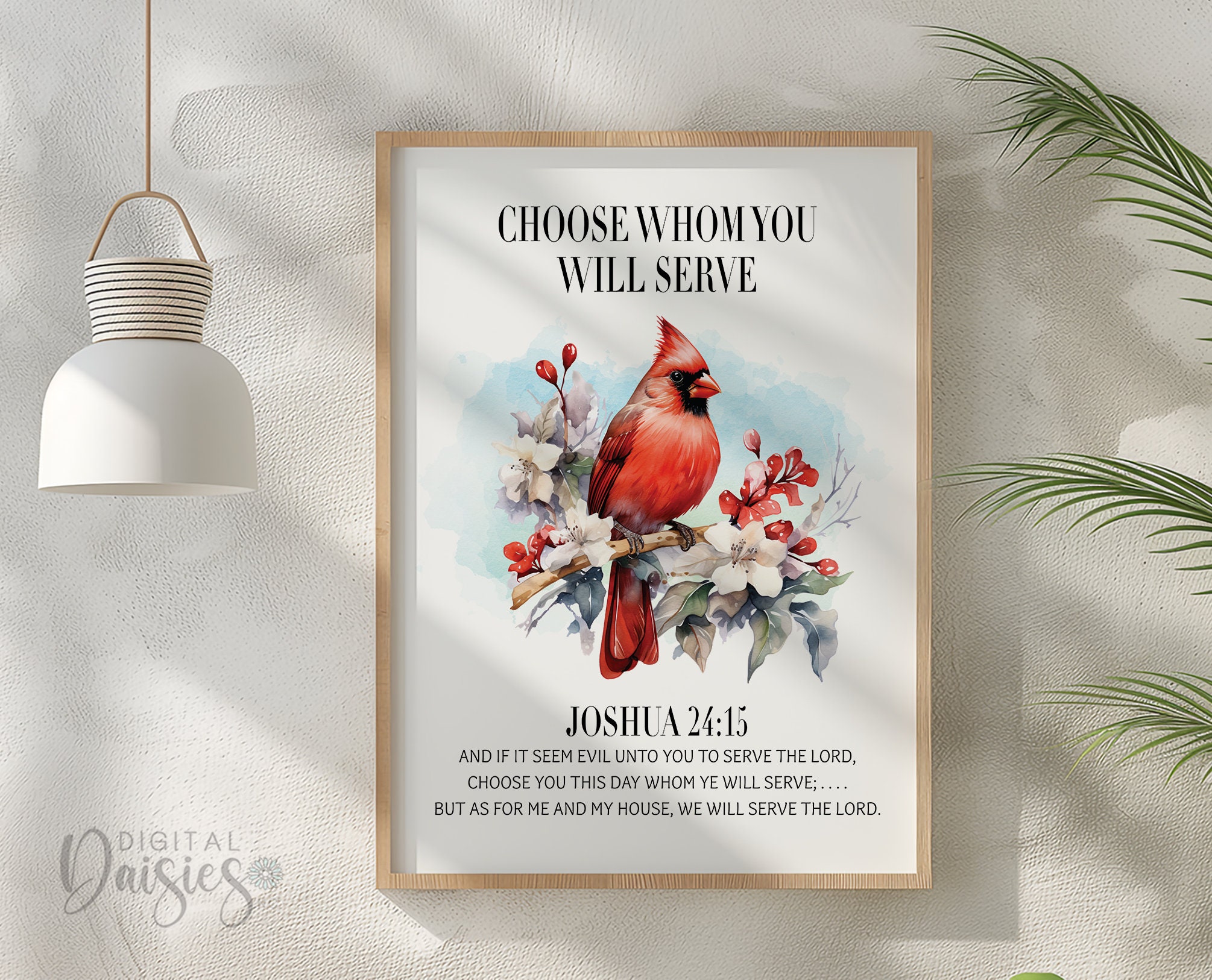 Cardinal Bible Wall Art, Instant Download, DIGITAL Printable Wall Décor ...