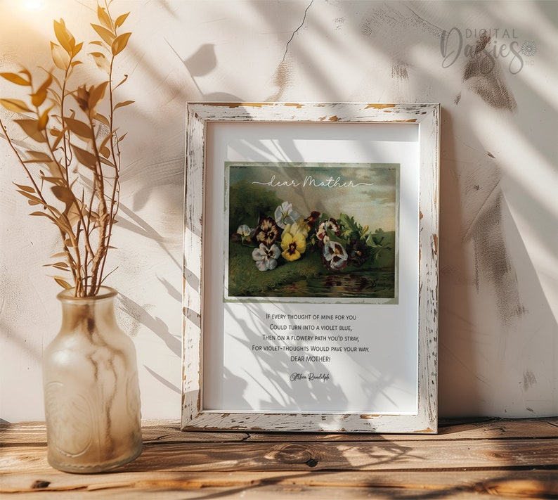 Dear Mom Poem Printable Wall Art, Instant Download, DIGITAL Print Wall ...