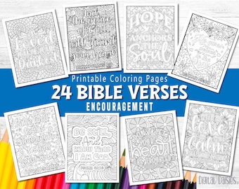 Bible Verse Scripture Coloring Book, Faith Based Coloring Book, Bible ...