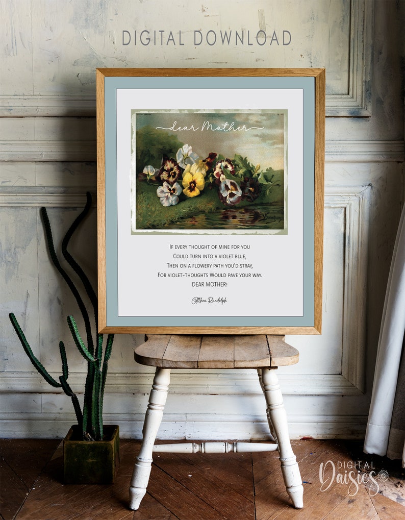 Dear Mom Poem Printable Wall Art, Instant Download, DIGITAL Print Wall ...