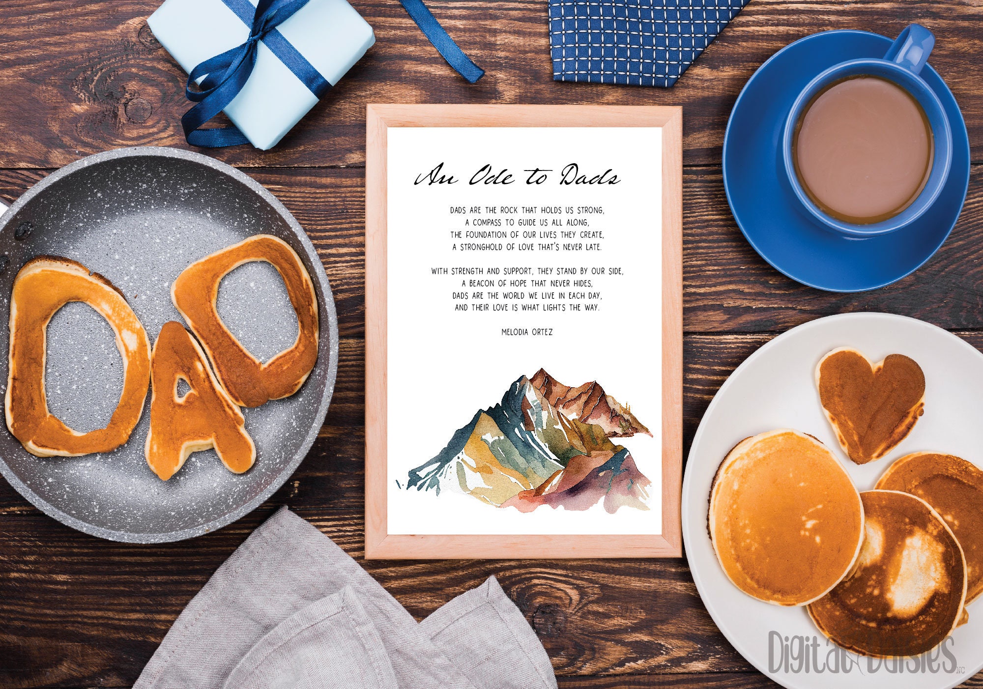 Ode to Dad Printable Wall Art, Instant Download, DIGITAL File Wall ...