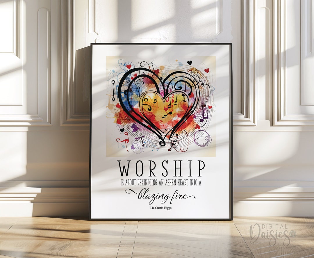 Worship Quote Printable Wall Art, Instant Download, DIGITAL Print ...