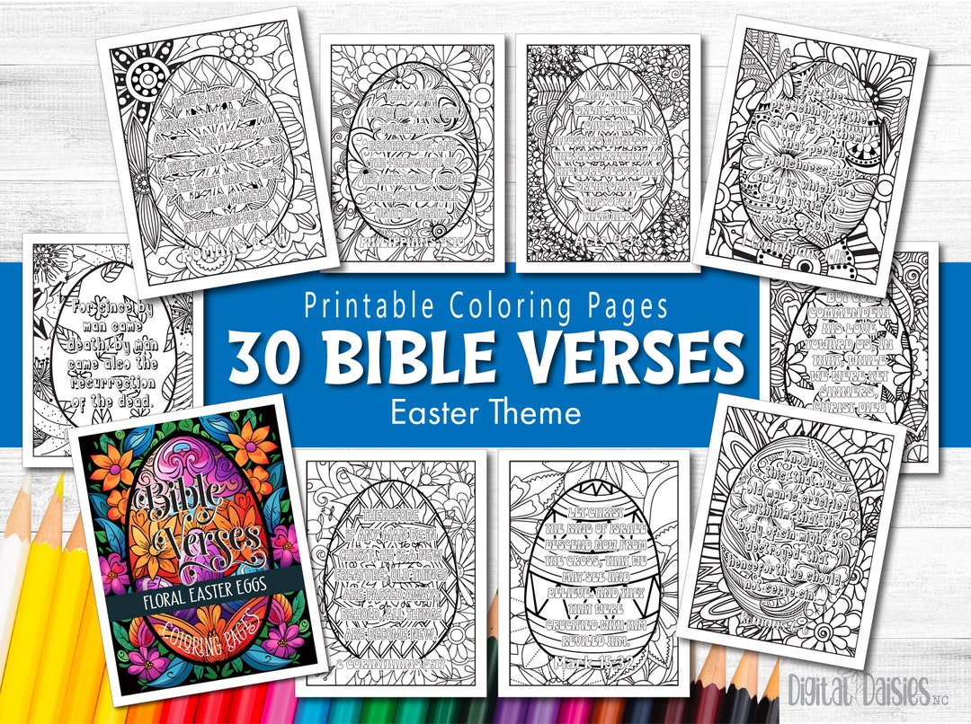Bible Verse Coloring Book, Faith Printable Bundle, Relaxation ...